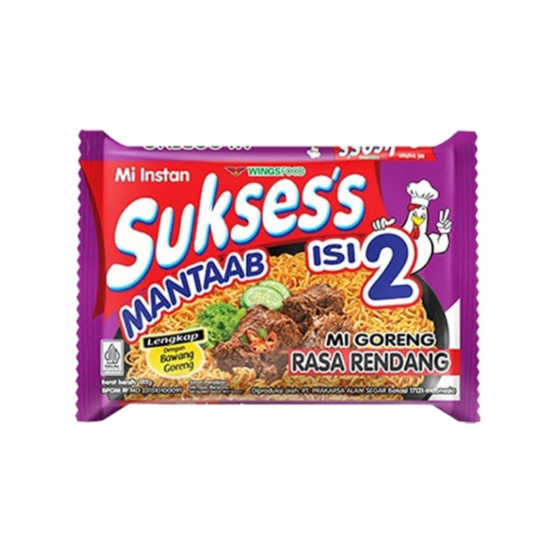 Sukses's - Mie Goreng Isi 2 Rendang 132Gr (24/Carton) – Tasty Snack Indonesia