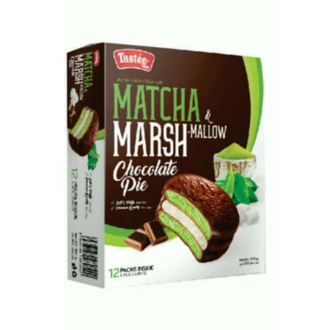 Tastee - Choco Pie Matcha Marshmallow 300Gr (8/Carton) – Tasty Snack ...
