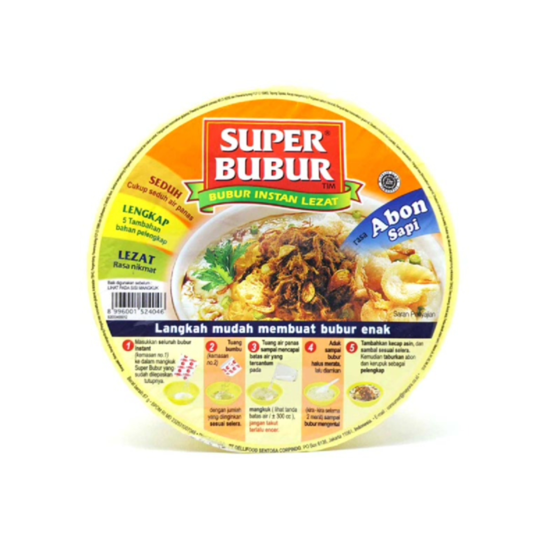 Super Bubur - Abon Sapi Cup 64Gr (24/Carton) – Tasty Snack Indonesia