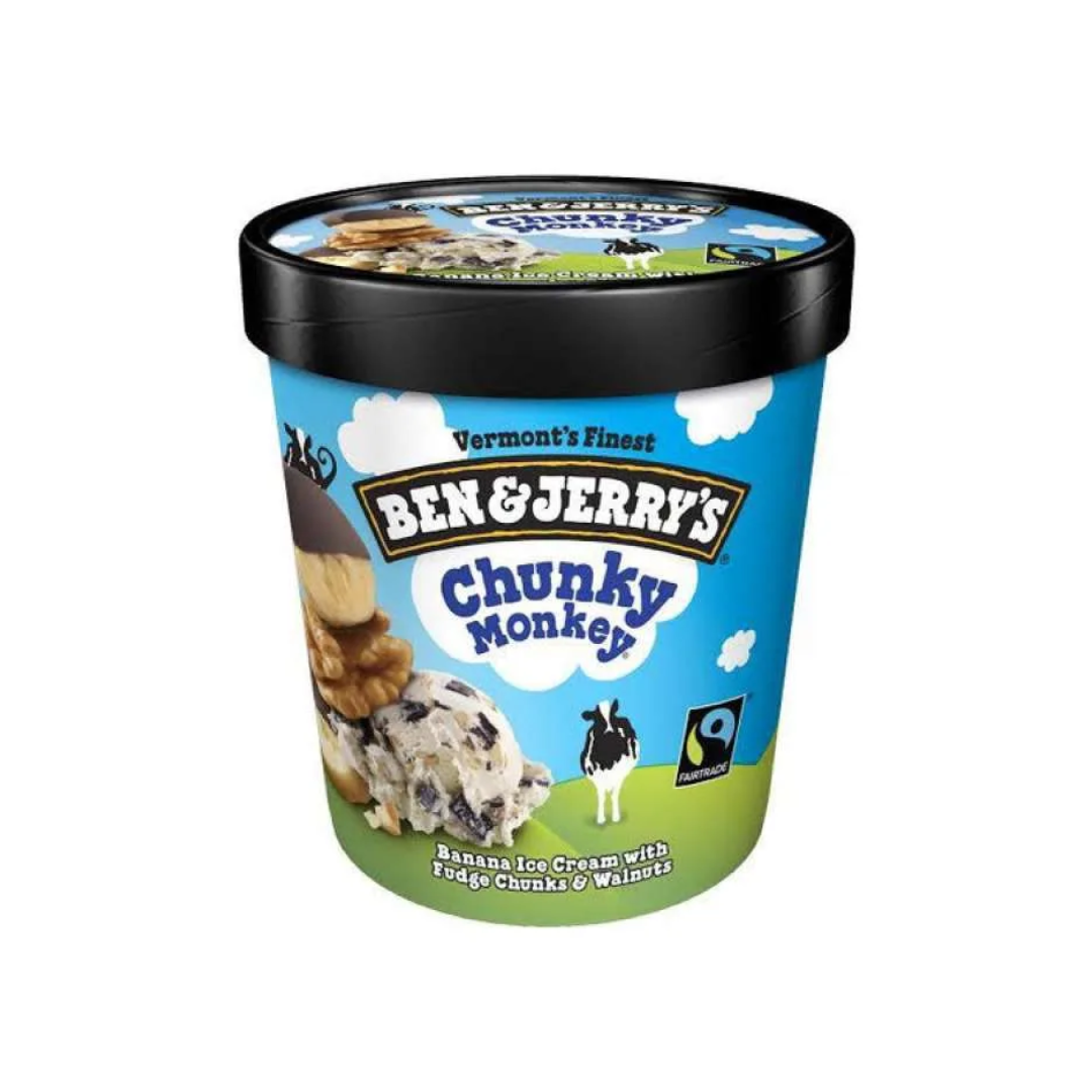 Ben & Jerry - Chunky Monkey 1 Pint / 473Ml (8/Carton) – Tasty Snack ...