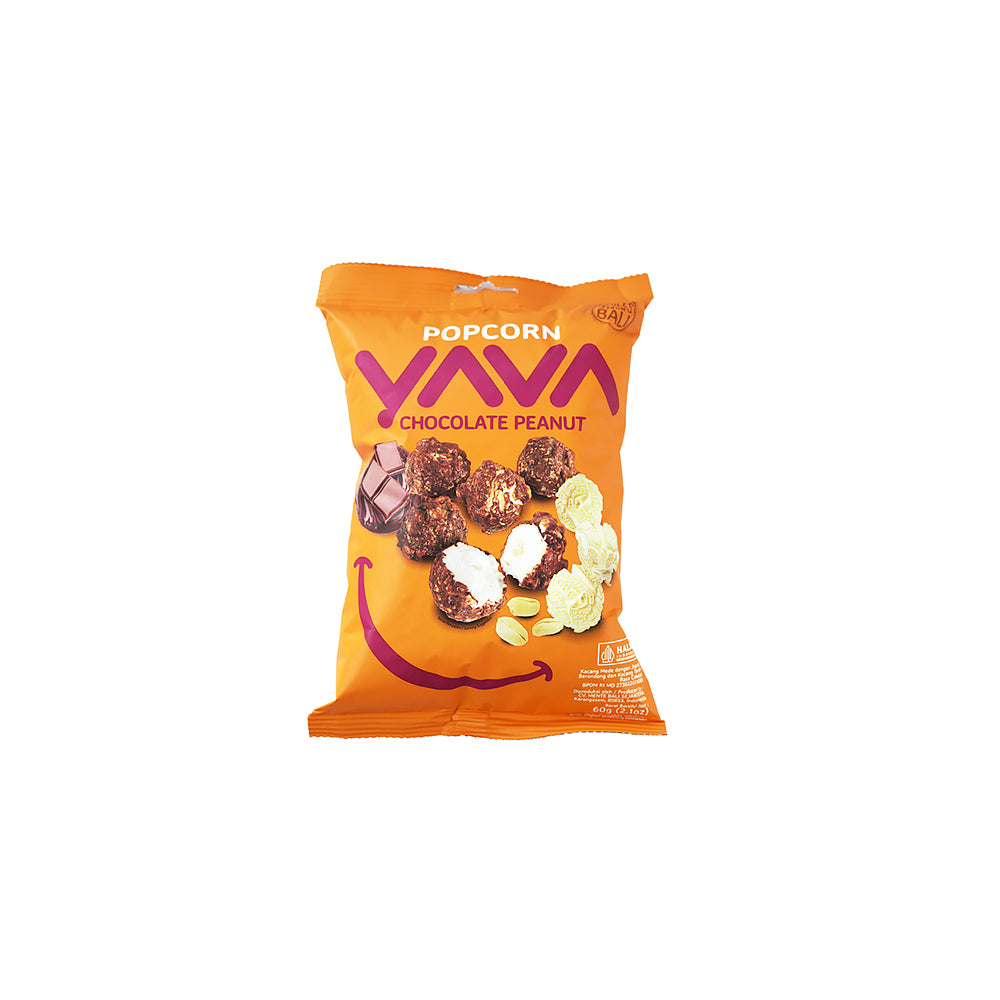 Yava - Popcorn Chocolate Peanut 125Gr (12/Carton) – Tasty Snack Indonesia