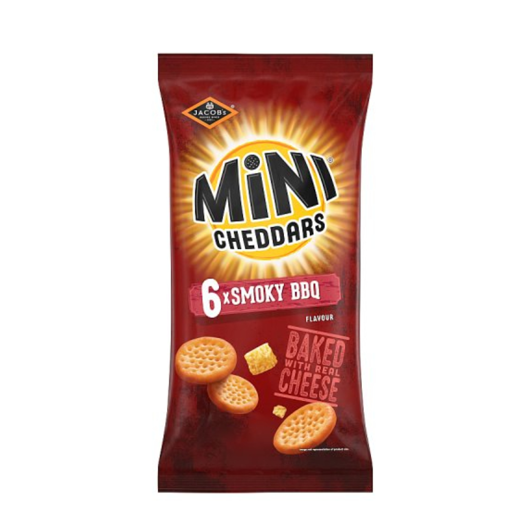 Jacobs - Mini Cheddars Bbq 6Pk 138Gr (12/Carton) – Tasty Snack Indonesia