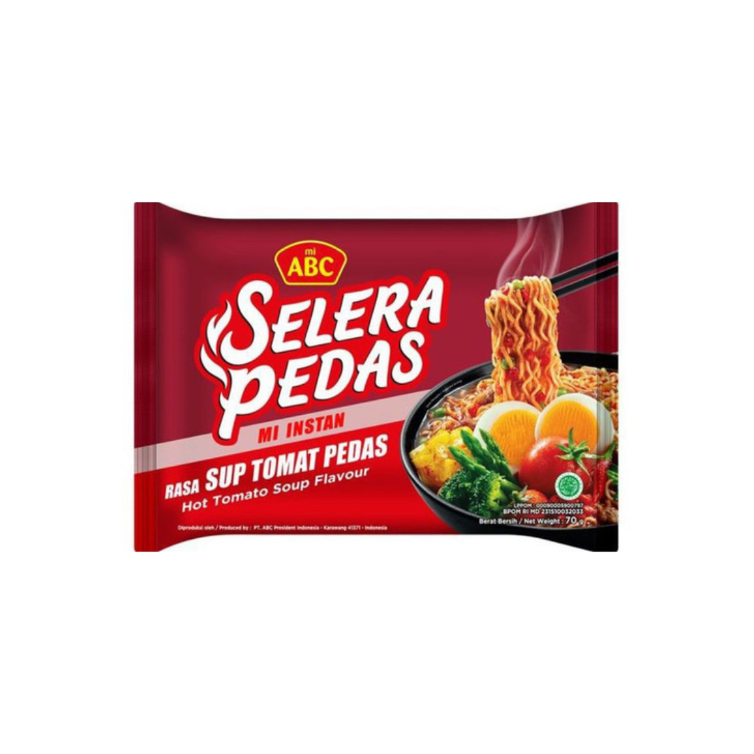 ABC - Mie Instant Selera Pedas Sop Tomat 70Gr (40/Carton) – Tasty Snack ...