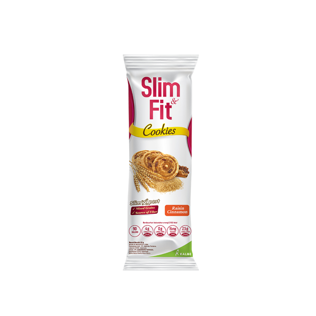 Slim & Fit - Cookies Raisin 22Gr (120/Carton) – Tasty Snack Indonesia