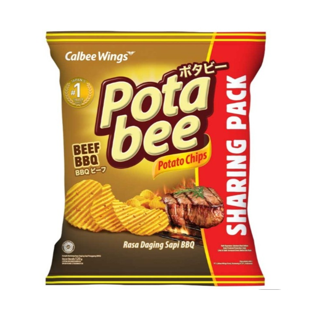 Potabee - Regular Bbq Beef 120Gr (18/Carton) – Tasty Snack Indonesia
