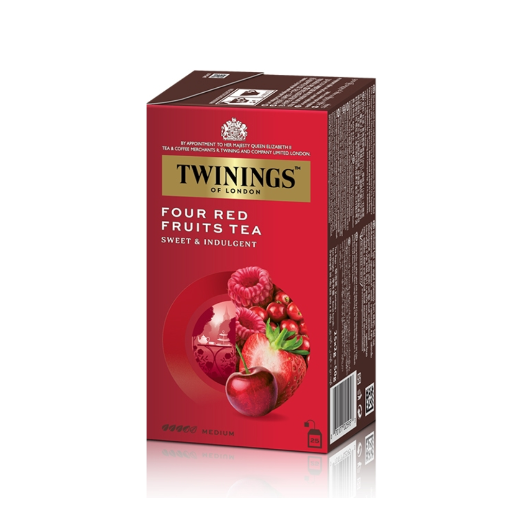 Twinings - 4 Red Fruit Flavoured Tea 25bags (12/Carton) – Tasty Snack ...