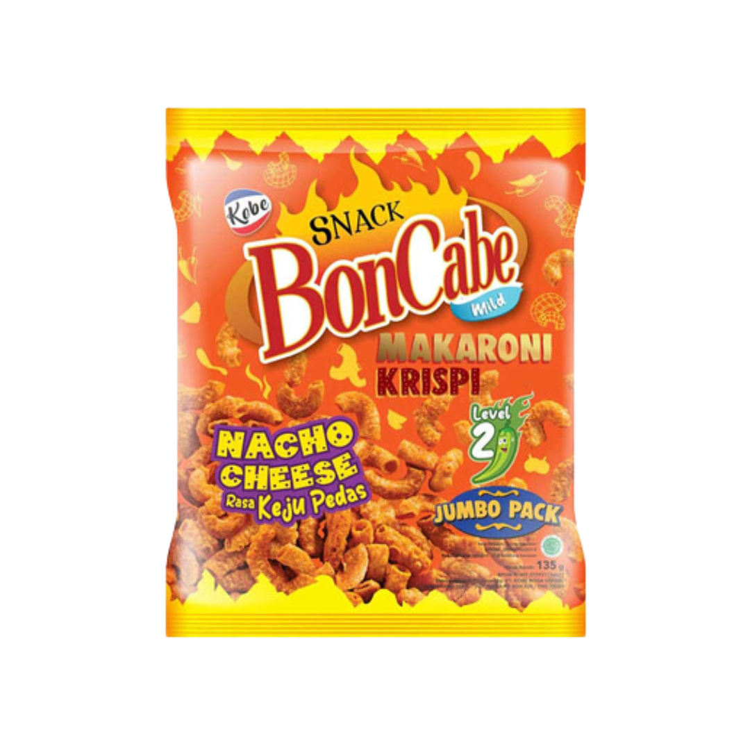 Boncabe - Makaroni Keju Lv 2 150Gr (16/Carton) – Tasty Snack Indonesia