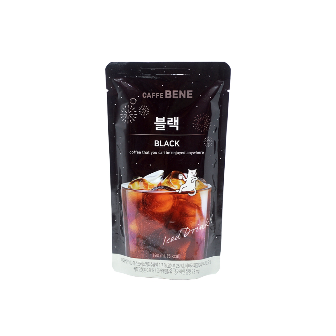 Caffebene - Black Pouch Coffee 190Ml (30/Carton) – Tasty Snack Indonesia