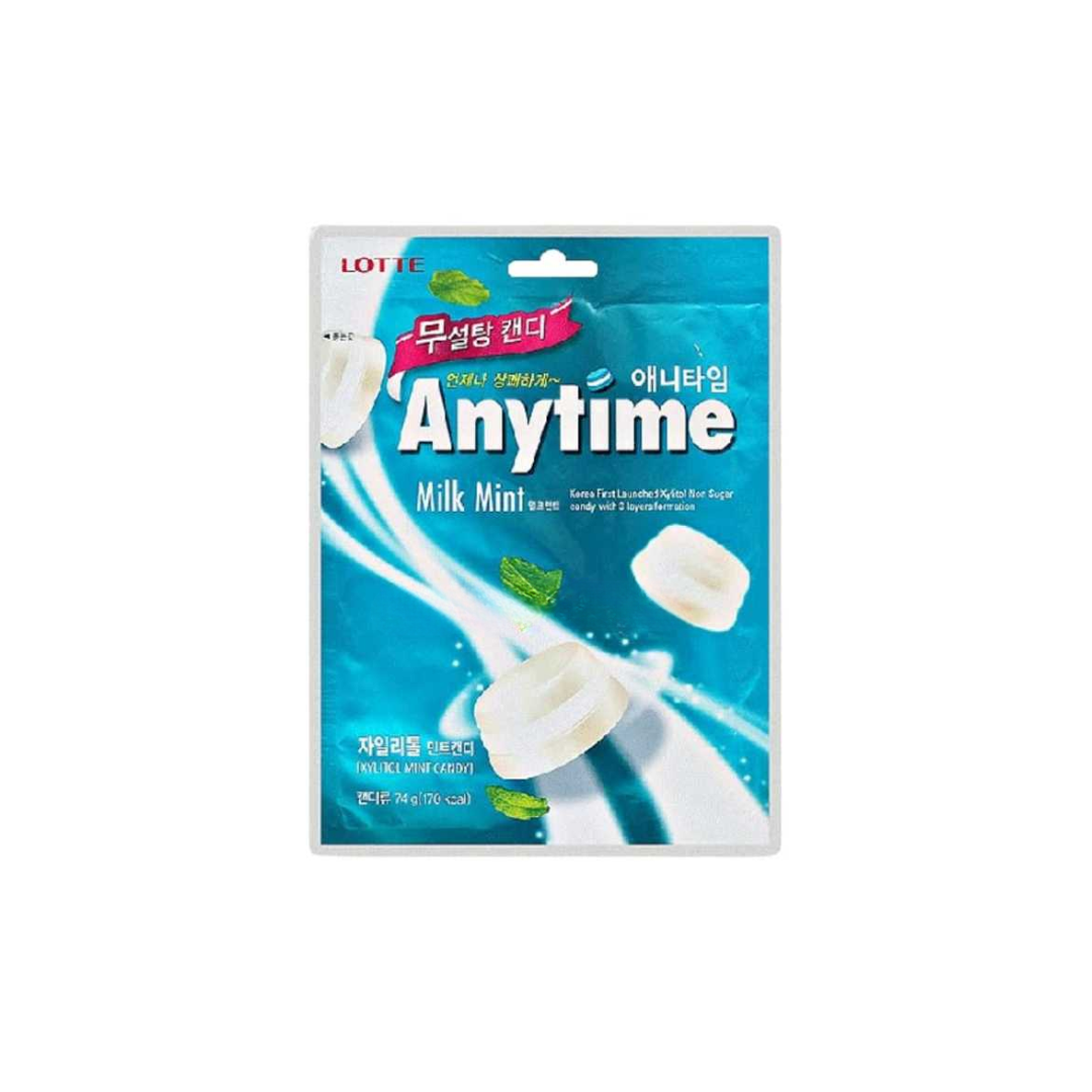 Lotte - Anytime Milk Mint 74Gr (20/Carton) – Tasty Snack Indonesia
