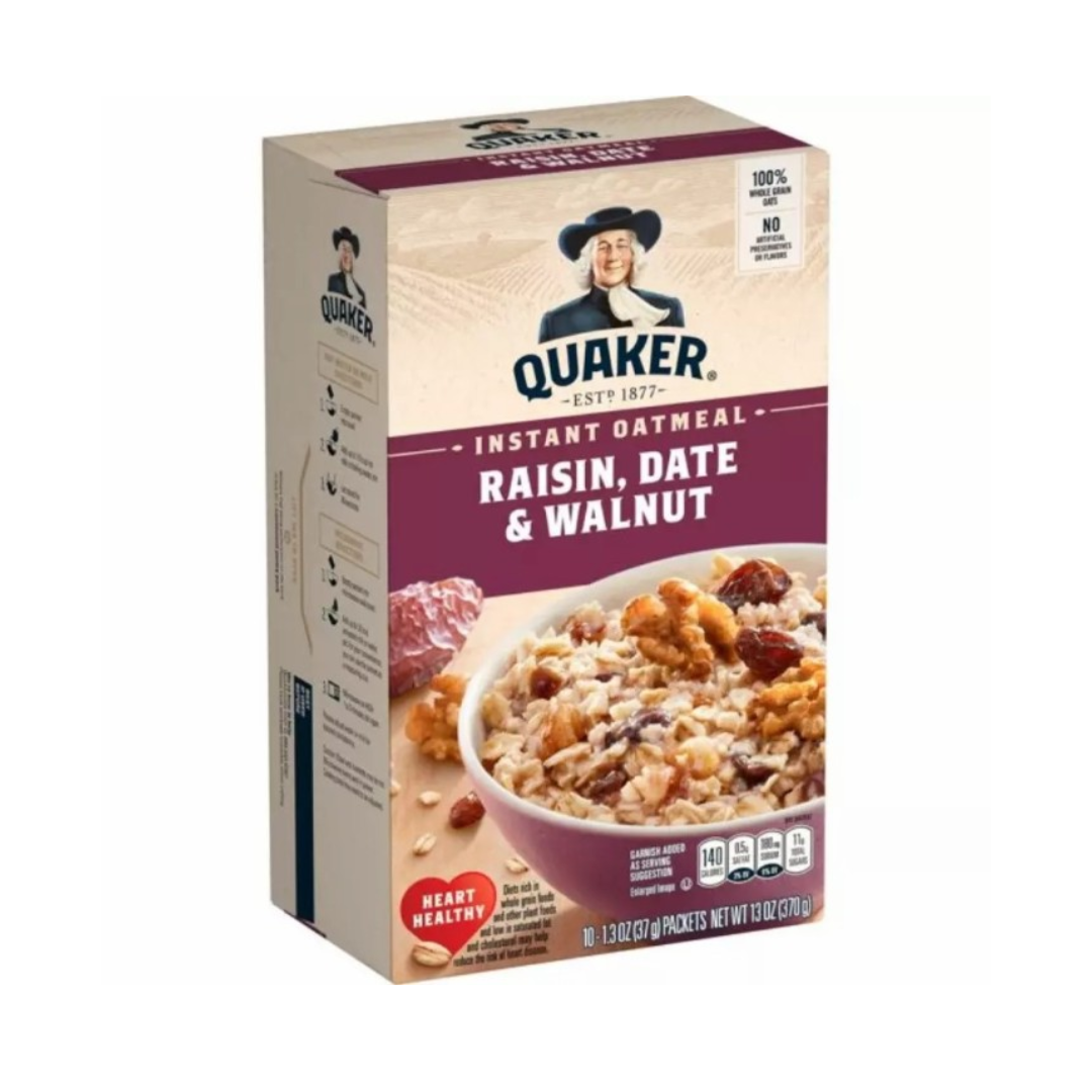 Quaker Instant - Oatmeal Raisin, Date & Walnut 13Oz (12/Carton) – Tasty ...