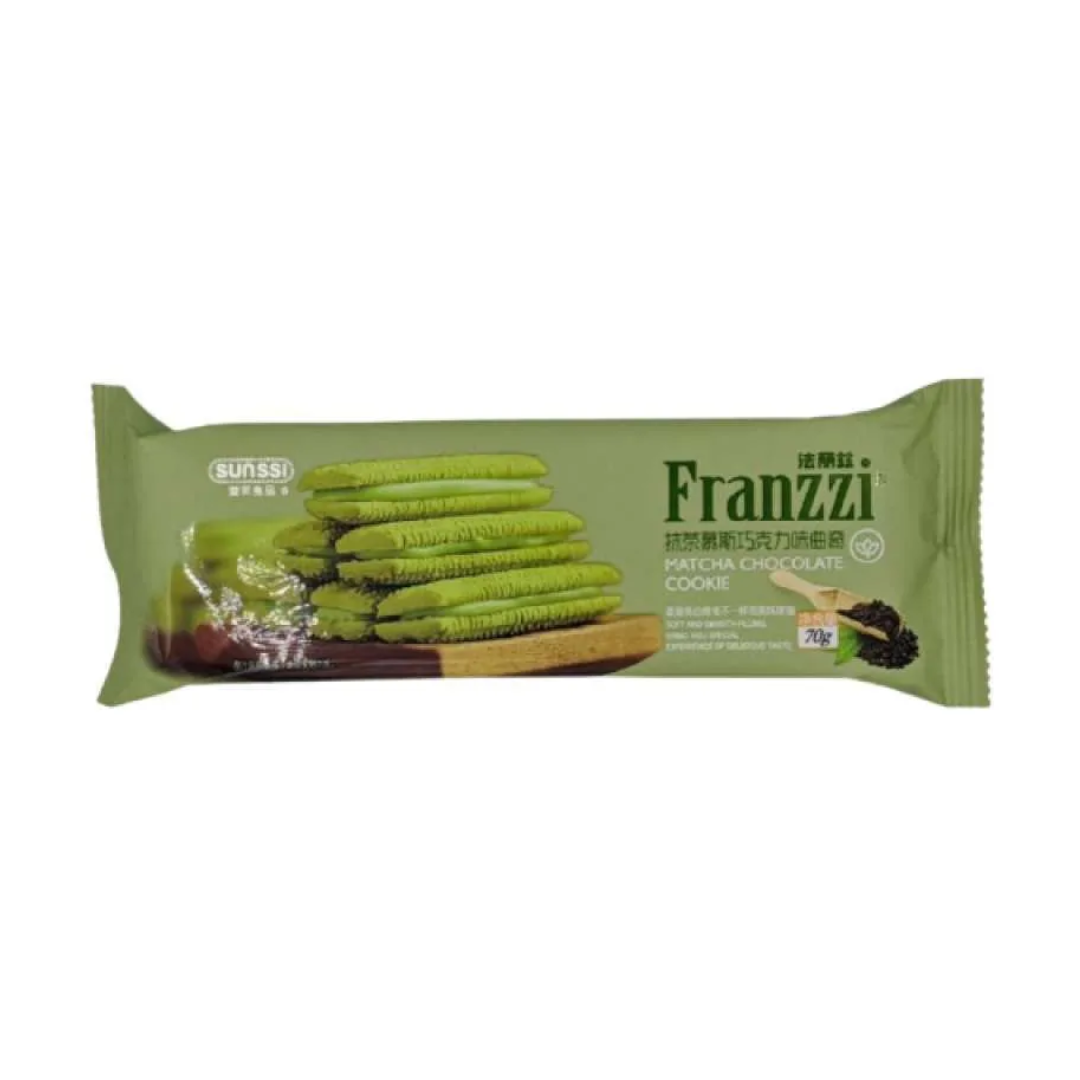Franzzi - Matcha Chocolate Cookies 70Gr (36/Carton) – Tasty Snack Indonesia