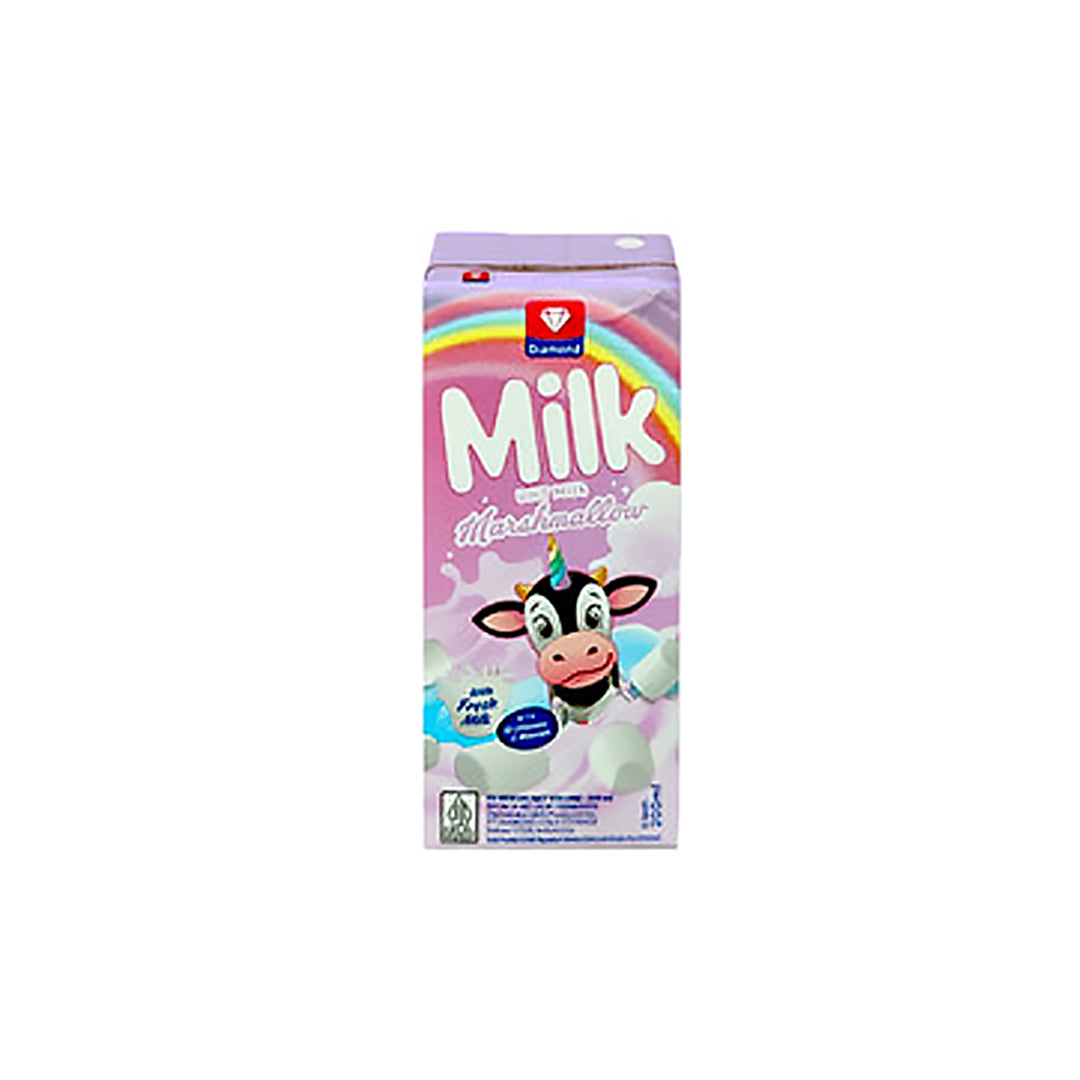 Diamond - Milk Uht Marshmallow 200Ml (24/Carton) – Tasty Snack Indonesia