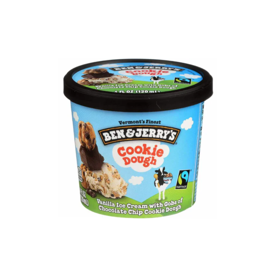 Ben & Jerry - Chocolate Chip Cookie Dough 4 fl Oz (12/Carton) – Tasty ...