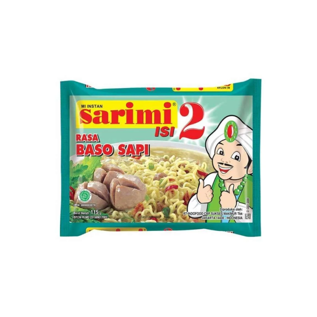 Sarimi - Baso Sapi Dua 115Gr (24/Carton) – Tasty Snack Indonesia