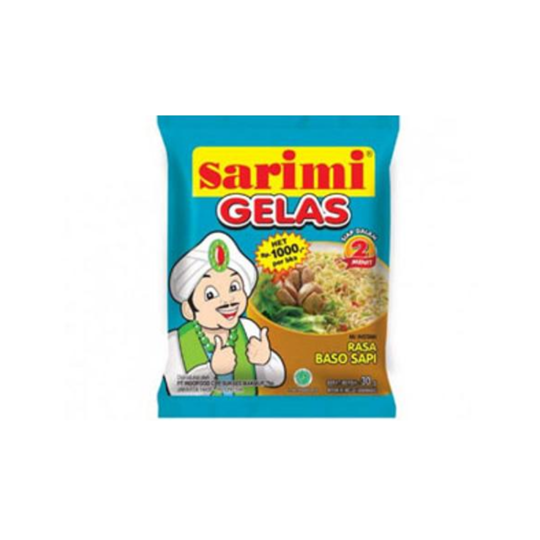 Sarimi - Gelas Rasa Baso Sapi 30Gr (12/Carton) – Tasty Snack Indonesia