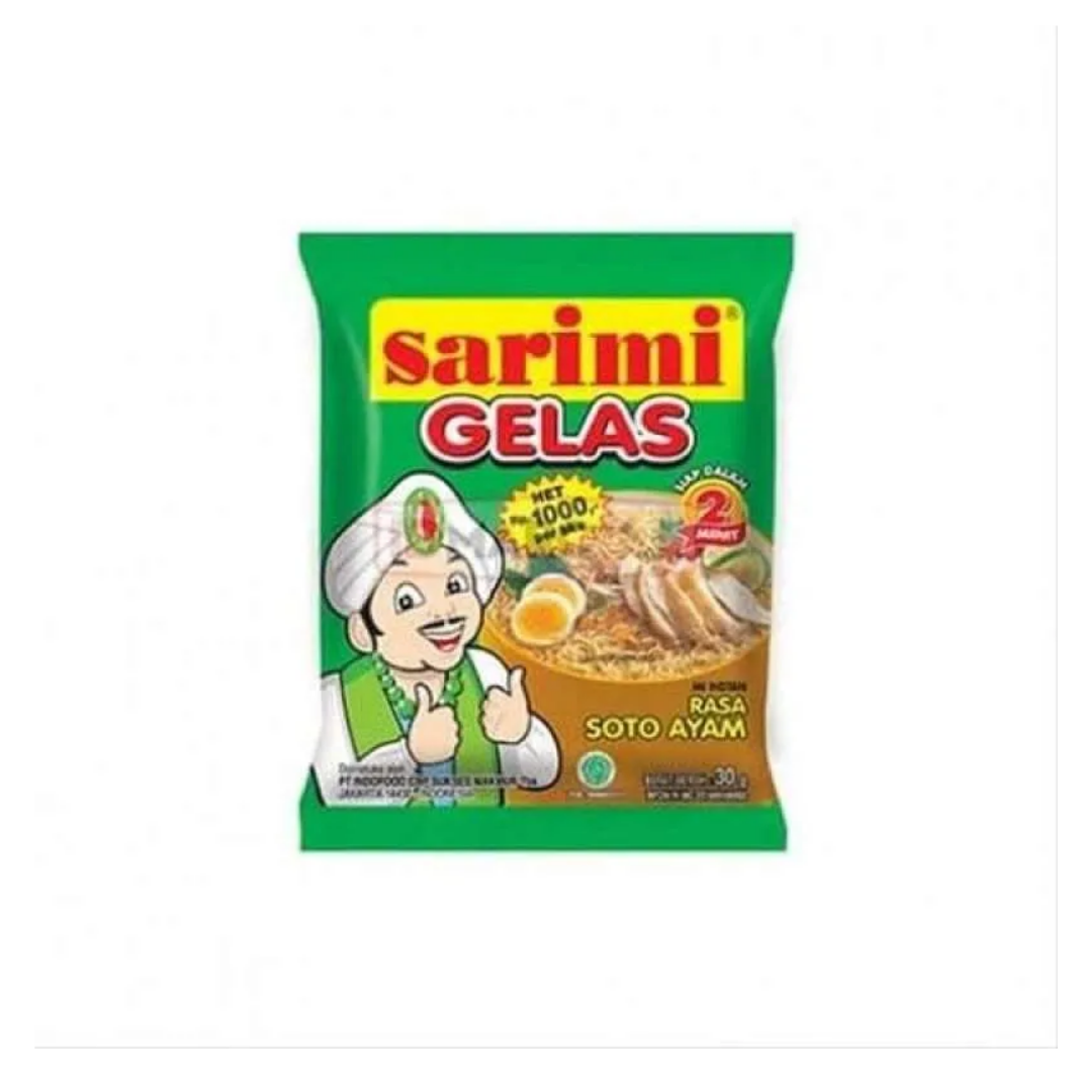 Sarimi - Gelas Rasa Soto Ayam New 30Gr (12/Carton) – Tasty Snack Indonesia