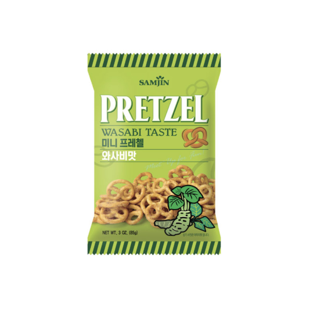 Samjin - Pretzel Wasabi 85Gr (24/carton) – Tasty Snack Indonesia