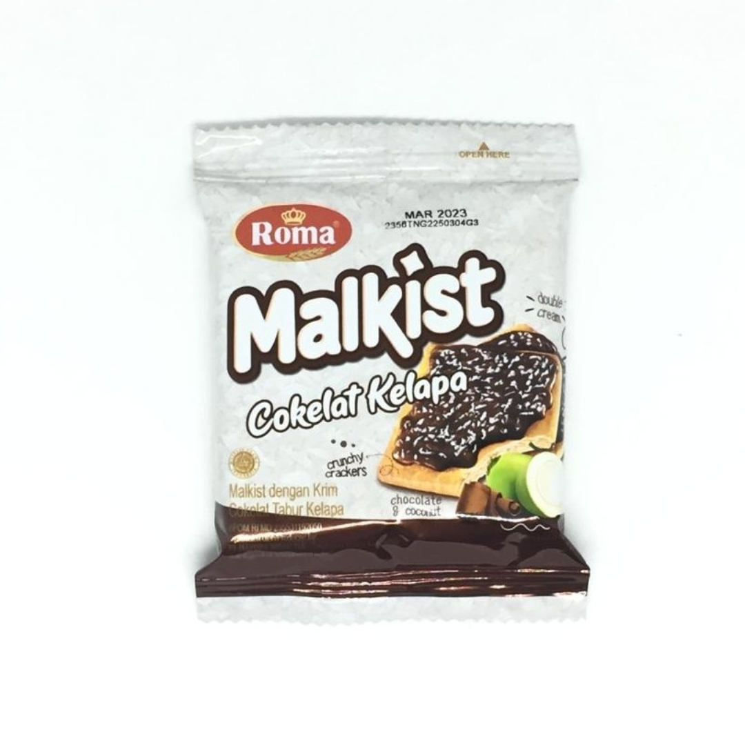 Roma - Crackers Malkist Kelapa Cokelat 18Gr (120/Carton) – Tasty Snack ...