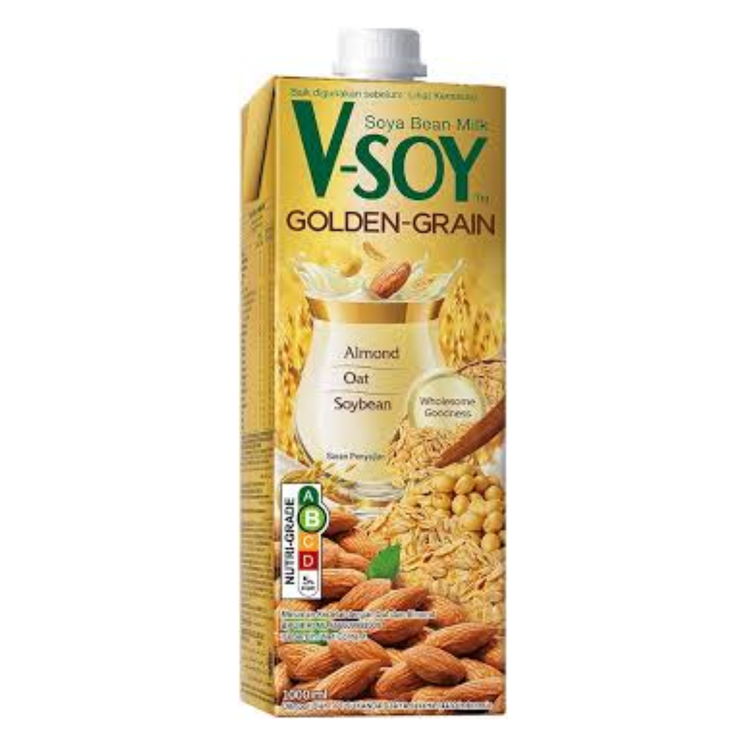 V-Soy - Golden Grain Soy Milk UHT 1000Ml (12/Carton) – Tasty Snack ...