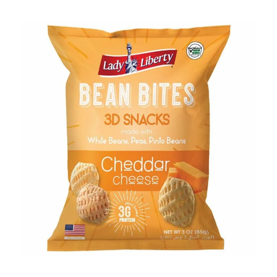 Lady Liberty - Bean Bites Cheddar Cheese 3Oz (15/Carton) – Tasty Snack ...