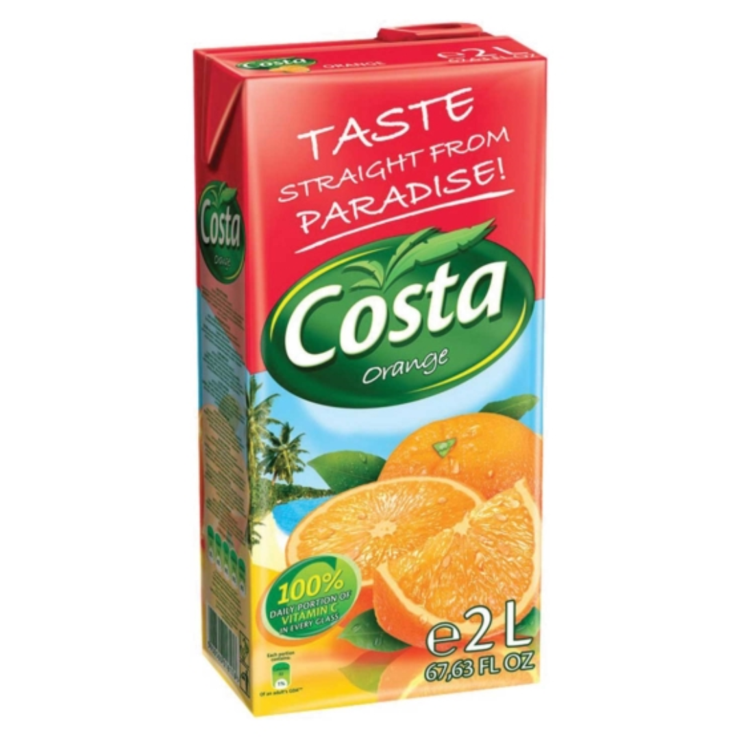 Hortex - Costa Orange Drink 2L (6/Carton) – Tasty Snack Indonesia