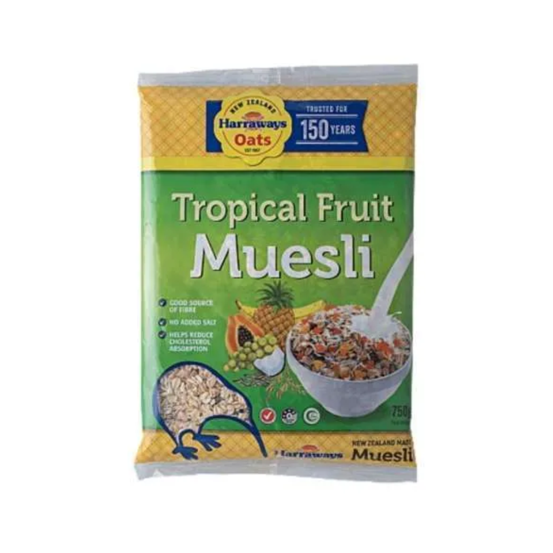 Harraways - Oat Tropical Fruit Muesli 750Gr (12/carton) – Tasty Snack ...