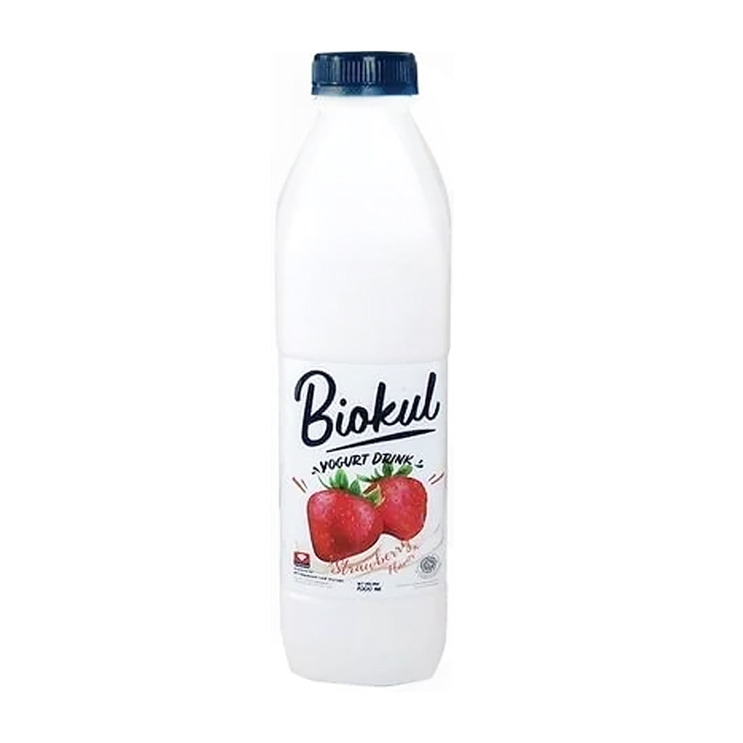 Biokul - Drink Yogurt Strawberry 1000Ml (6/Carton) – Tasty Snack Indonesia