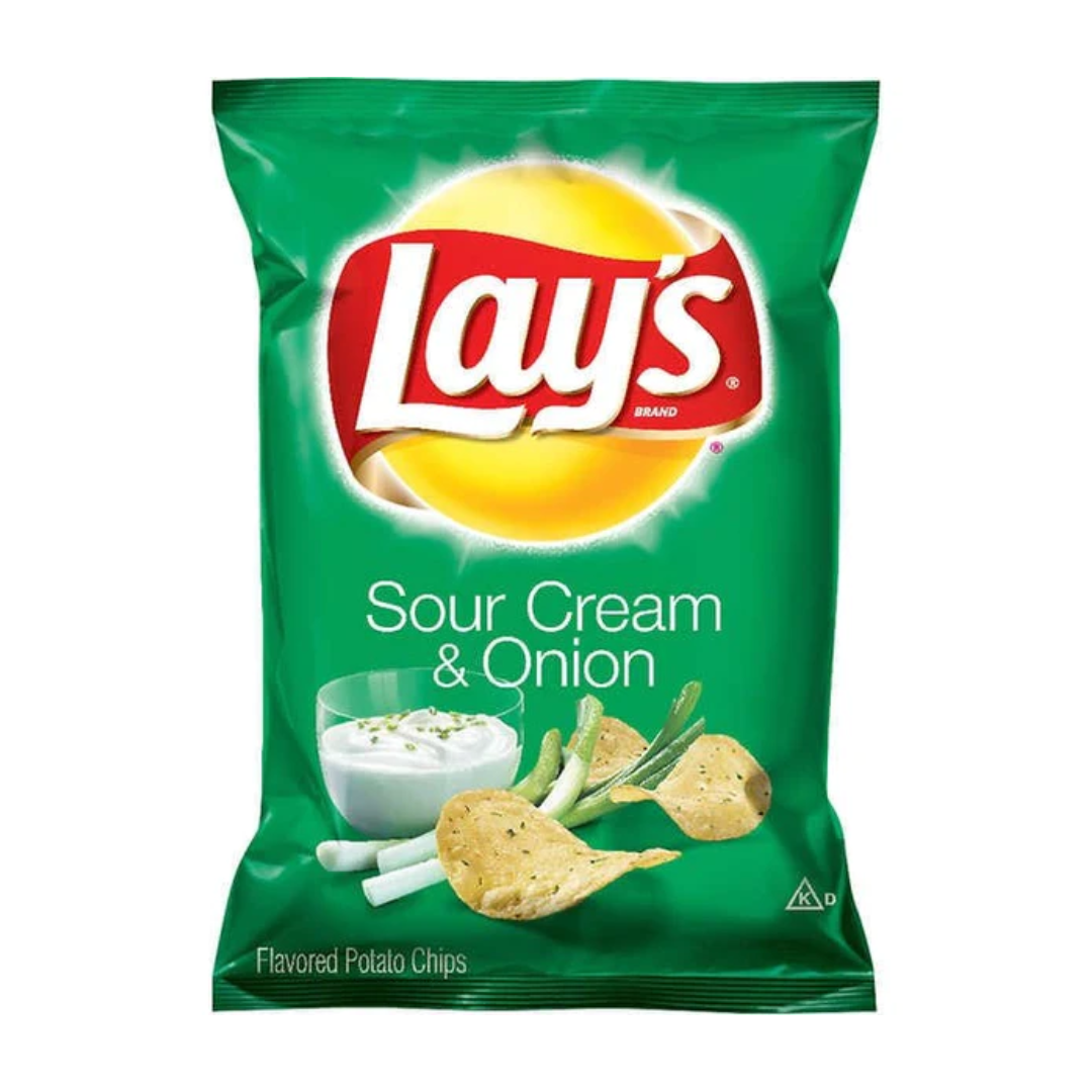 Lay's - Sour Cream Onion 6.5Oz (12/Carton) – Tasty Snack Indonesia