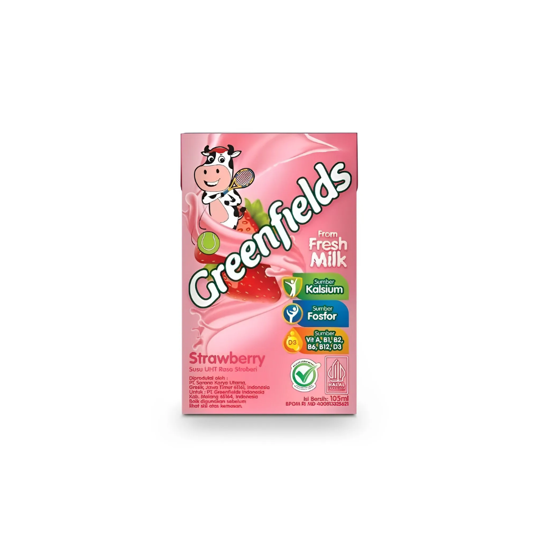Greenfield - UHT Strawberry 105Ml (40/Carton) – Tasty Snack Indonesia