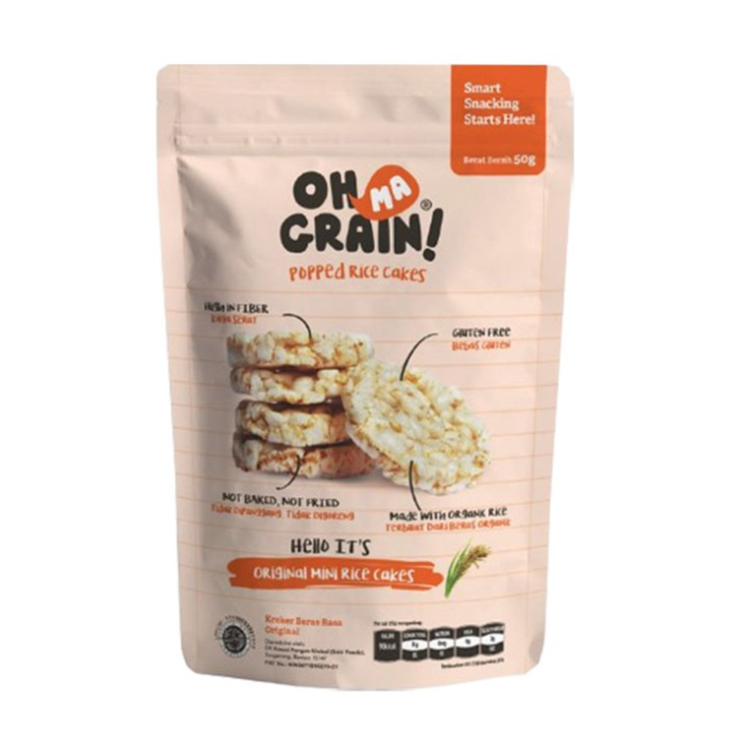 Oh Ma Grain! - Popped Rice Crackers Original 50Gr (24/Carton) – Tasty ...