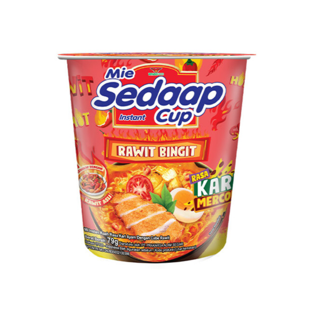 Mie Sedaap Cup - Kari Mercon 79Gr (12/Carton) – Tasty Snack Indonesia