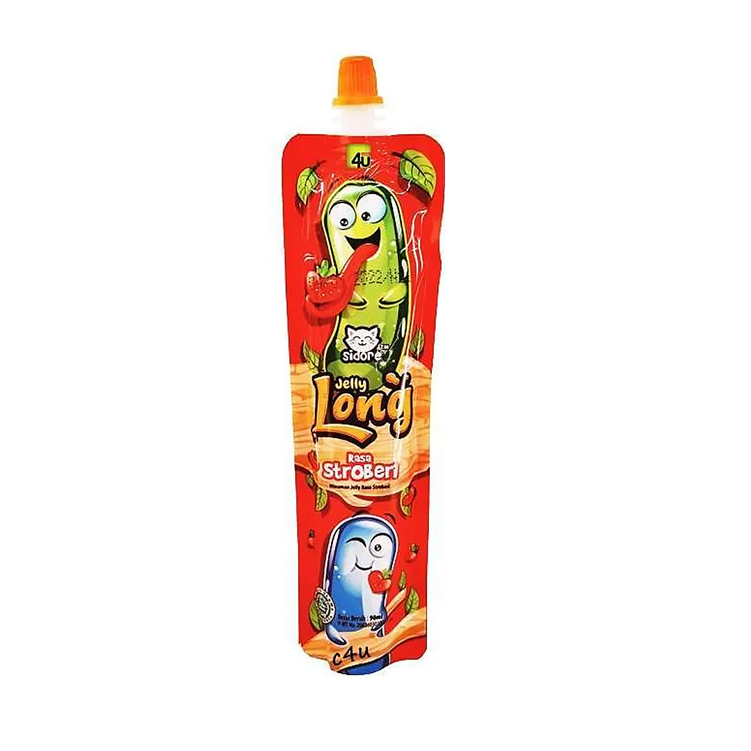 Long Jelly - Strawberry 90Ml (100/Carton) – Tasty Snack Indonesia