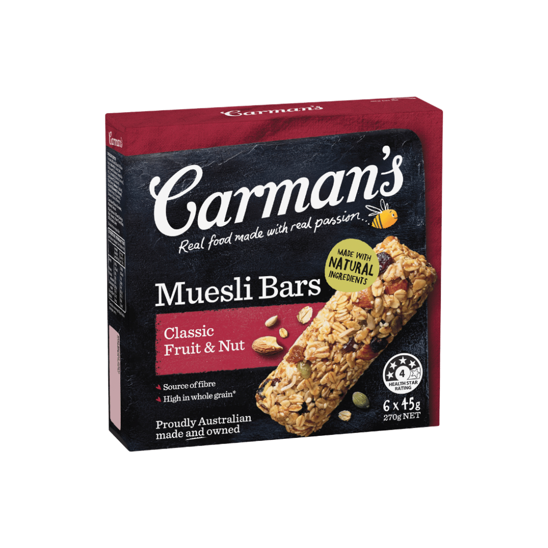 Carmans - Classic Fruit Muesli Bars 270Gr (6/Carton) – Tasty Snack ...