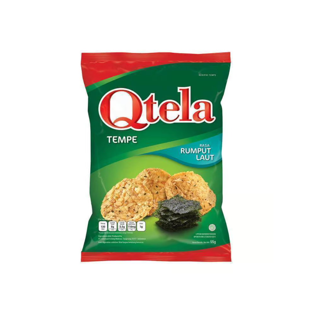 Qtela -Tempe Family Rumput Laut 55Gr (30/Carton) – Tasty Snack Indonesia