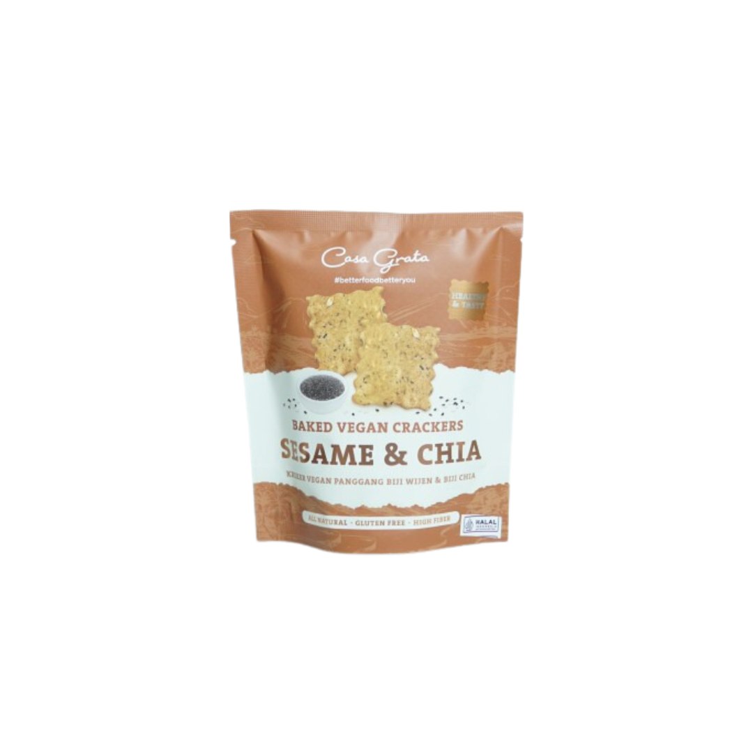 Casa Grata - Crackers Sesame & Chia 20Gr (48/Carton) – Tasty Snack ...