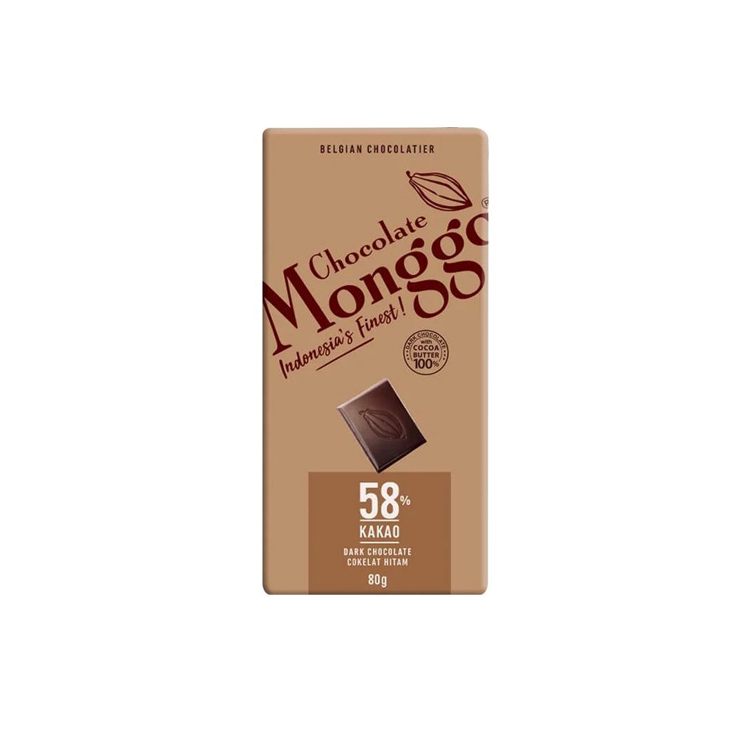 Chocolate Monggo - Chocolate Tablet Dark 58% of Cocoa 80Gr (24/Carton ...