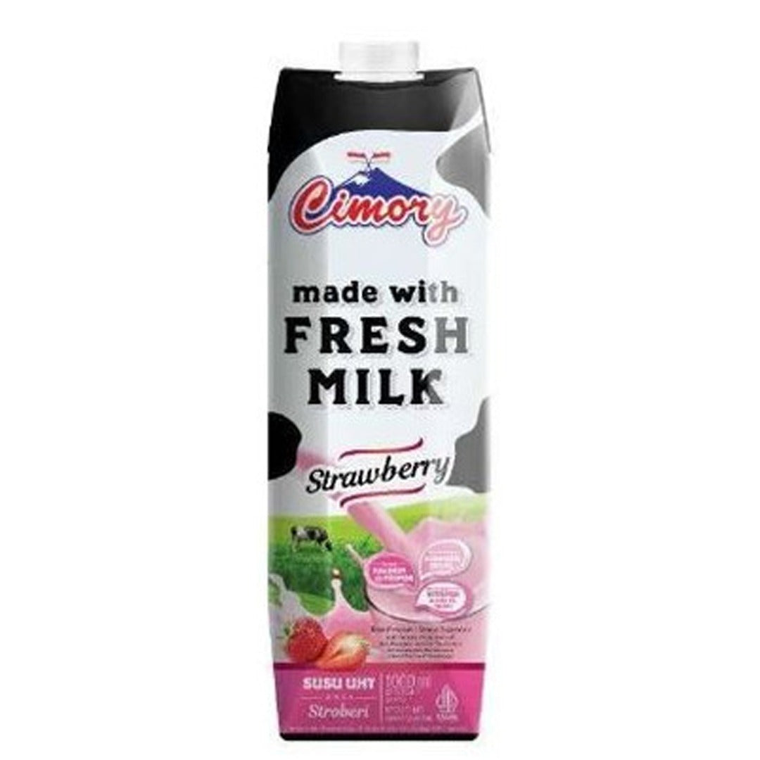 Cimory - UHT Strawberry 1000Ml (12/Carton) – Tasty Snack Indonesia