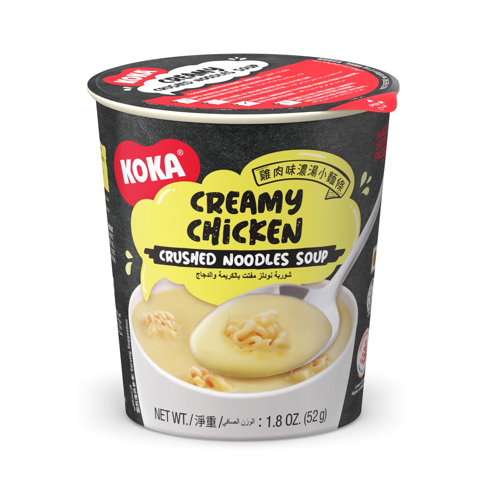 Koka - Creamy Crushed Noodles Soup Cup Creamy Chicken 52Gr (12/carton ...