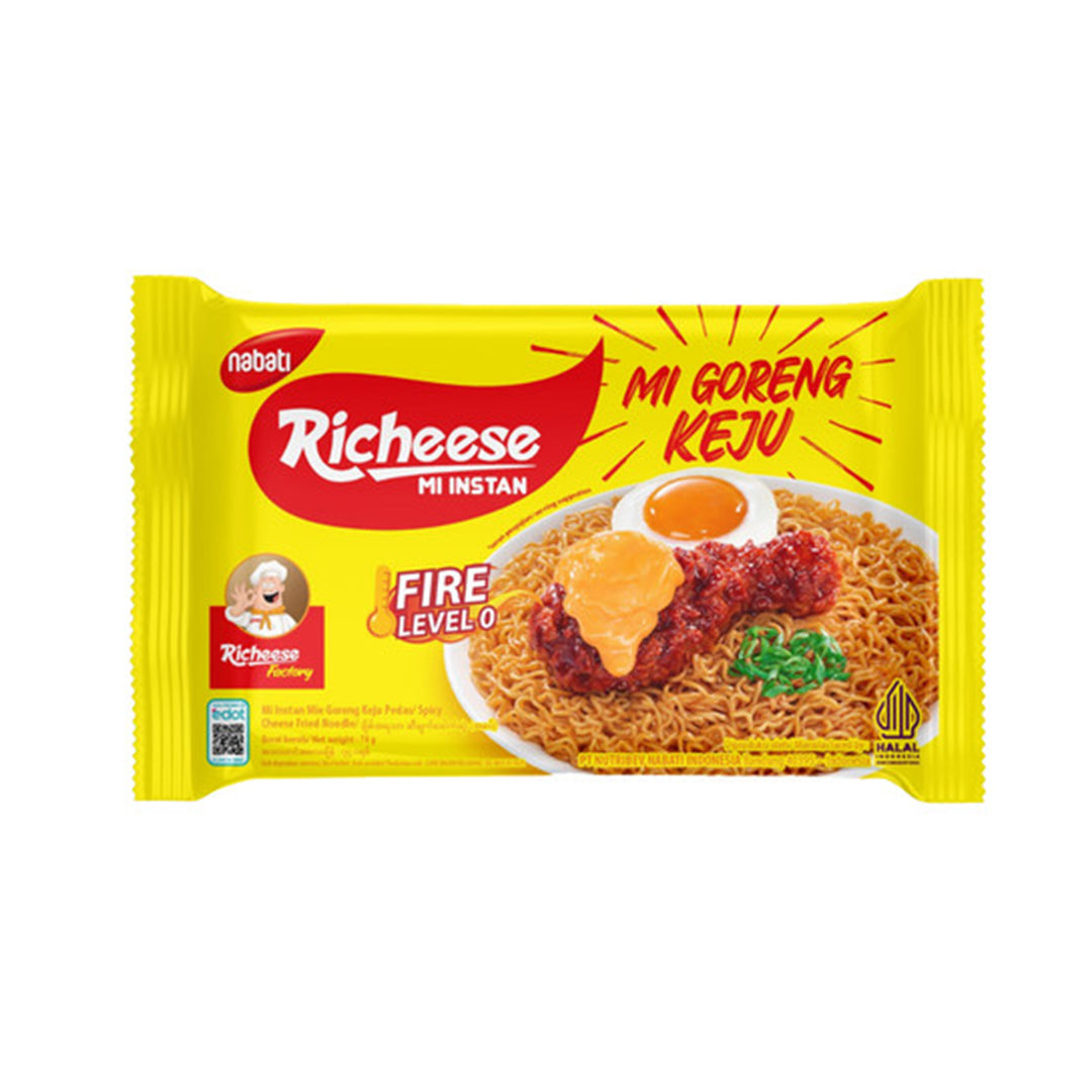 Nabati - Richeese Mi Goreng Keju Fire Level 0 Pck 74Gr (40/Carton ...