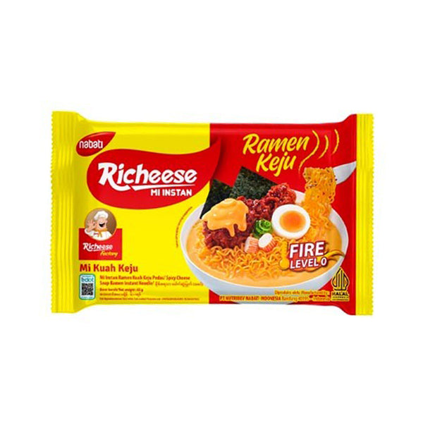 Nabati - Richeese Mi Instant Ramen Keju Fire Level 0 Pck 67Gr (40/Cart ...