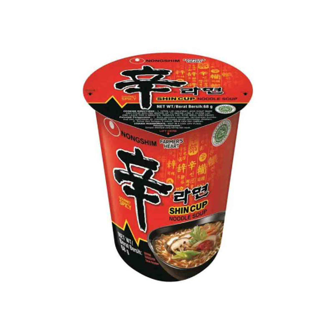 Shin - Ramyun Red Cup 68Gr (12/Carton) – Tasty Snack Indonesia
