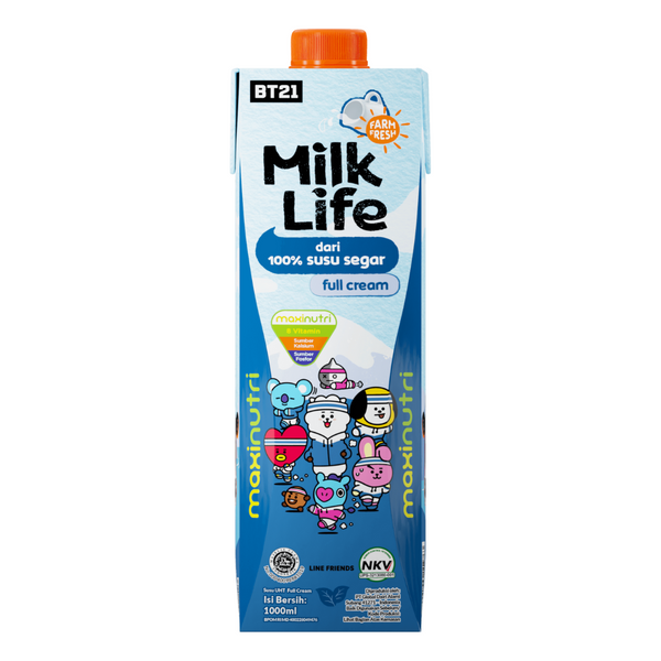 Milklife - UHT Full Cream 1000Ml (12/Carton) – Tasty Snack Indonesia
