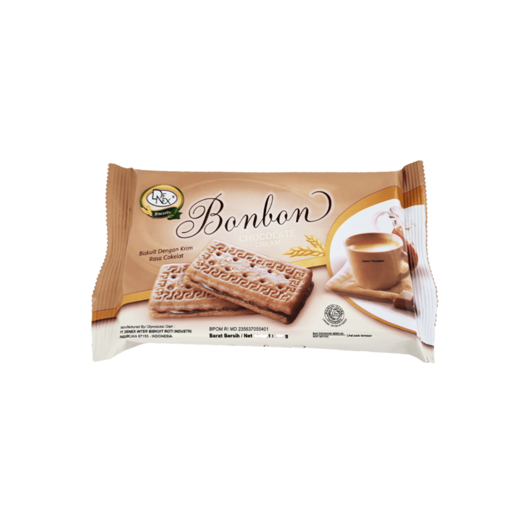 Denex - Biscuit Bonbon Coklat 200Gr (21/Carton) – Tasty Snack Indonesia