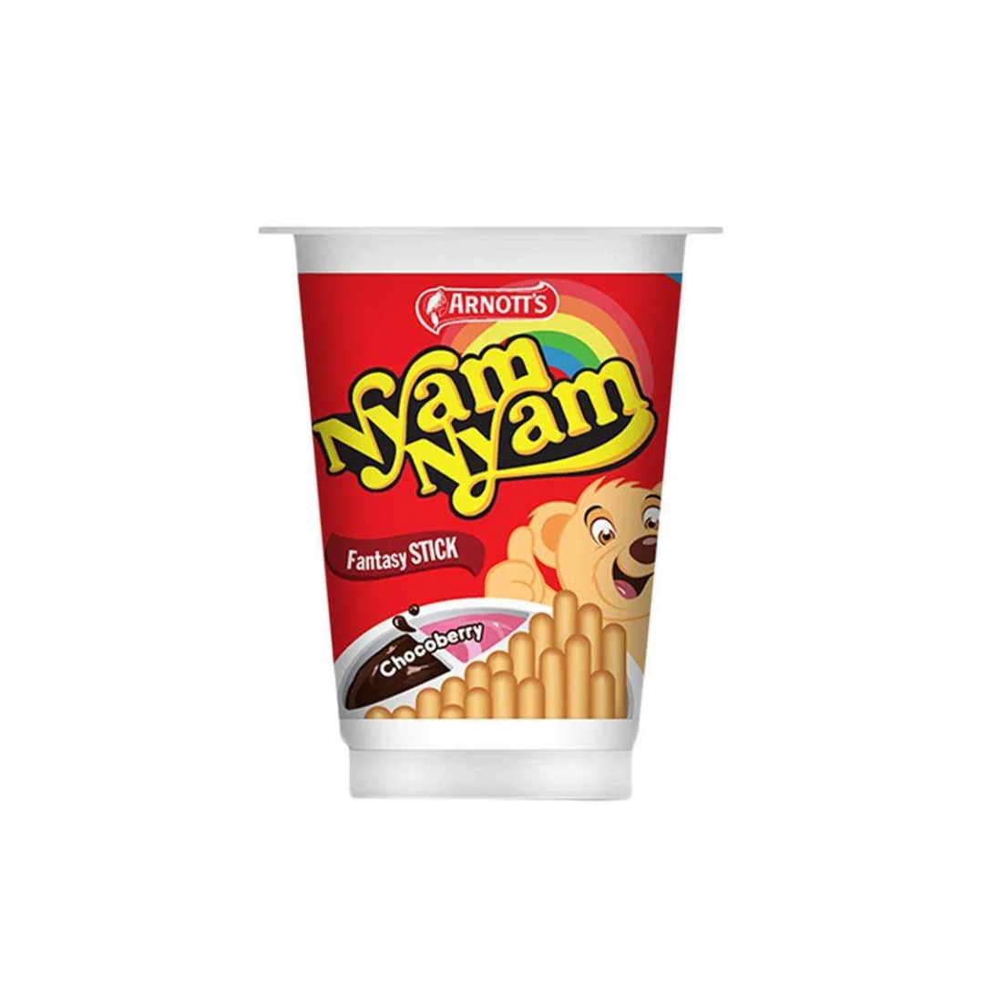Arnott's - Biscuit Nyam Nyam Fantasy Stick Choco Berry Cup 25Gr (12/Bo ...