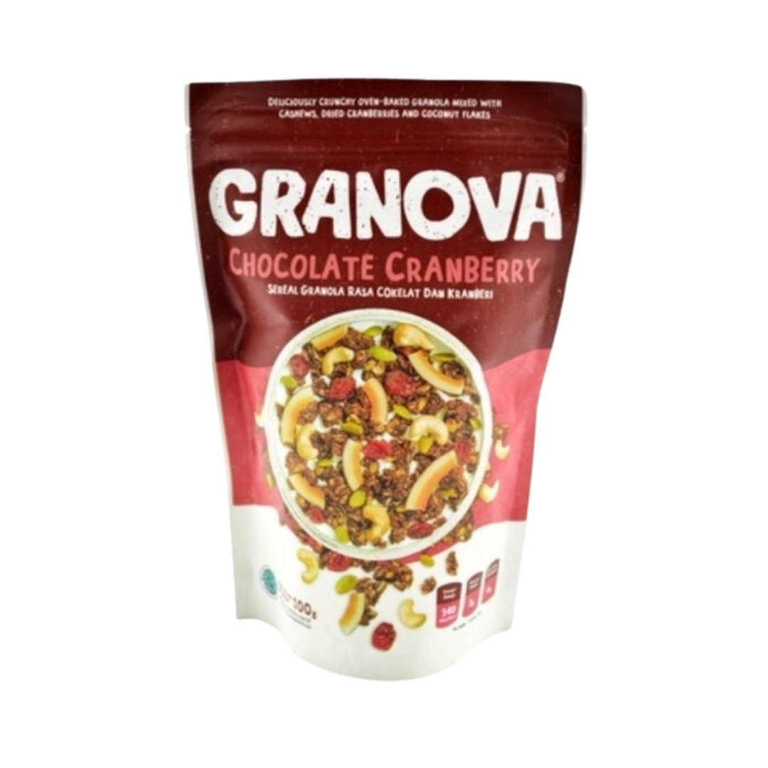 Granova - Granola Choco Cranberry 100Gr (6/Box) – Tasty Snack Indonesia