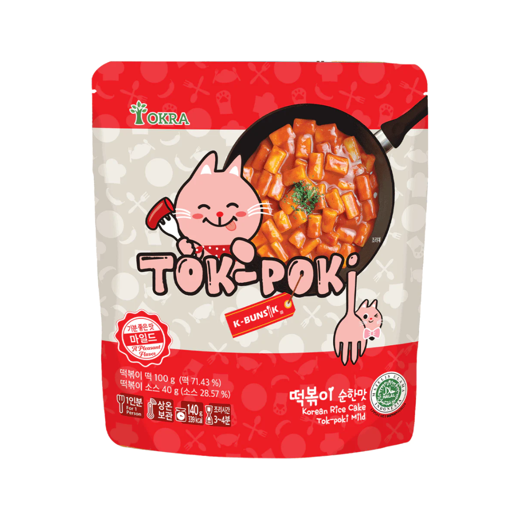 K-Bunsik - Tokpoki Mild 140Gr (30/ctn) – Tasty Snack Indonesia
