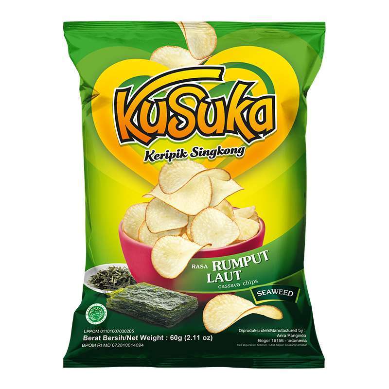 Kusuka - Keripik Singkong Rumput Laut 60Gr (30/Carton) – Tasty Snack ...