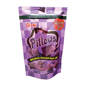 Oishi - Snack Pillows Ubi Ungu 100Gr (20/Carton) – Tasty Snack Indonesia
