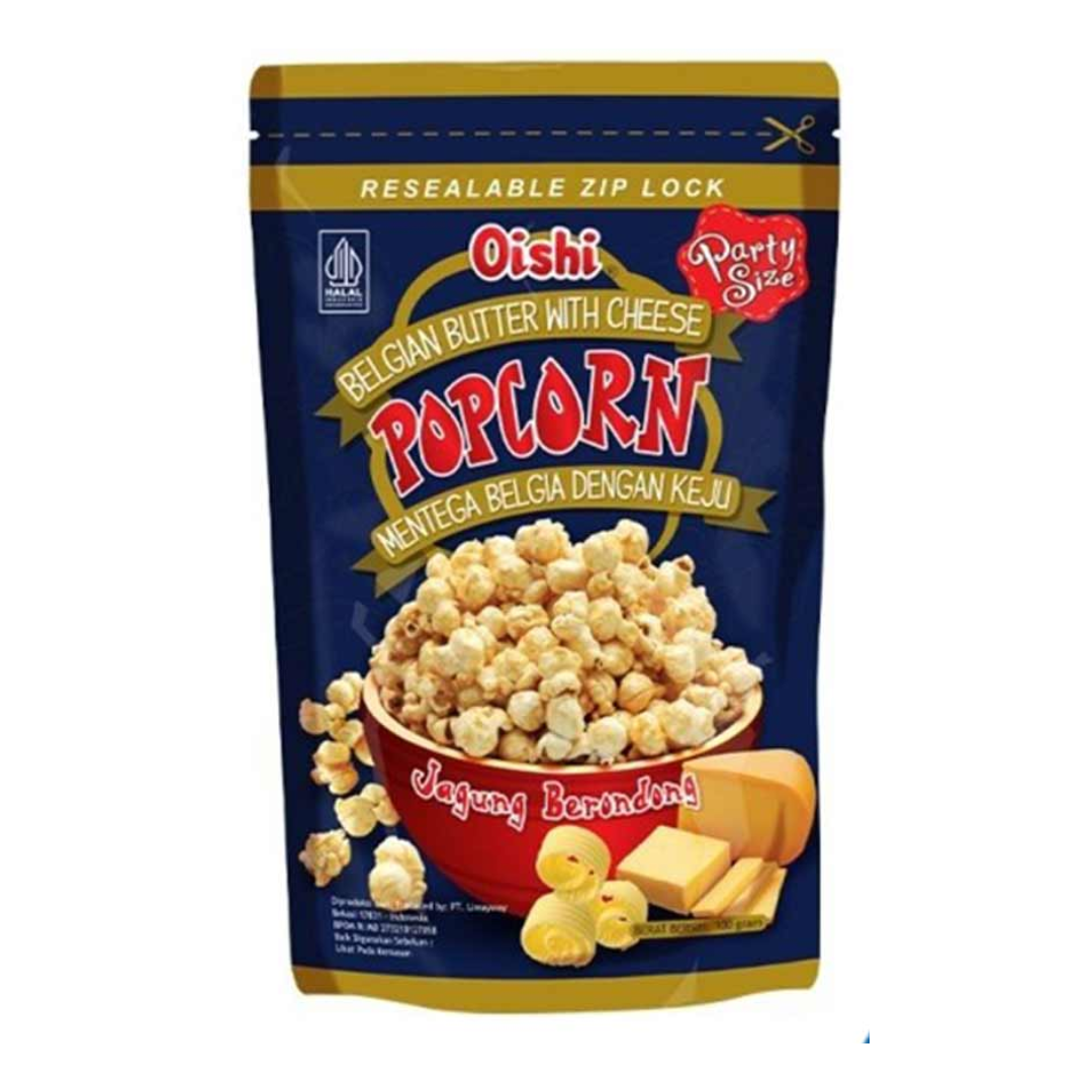 Oishi - Snack Popcorn Mentega Belgia 100Gr (20/Carton) – Tasty Snack Indonesia